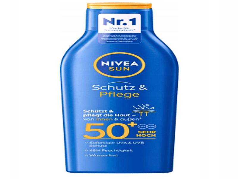 NIVEA SUN Protection & Care - Waterproof Sunscreen Lotion SPF 50, 48h ...
