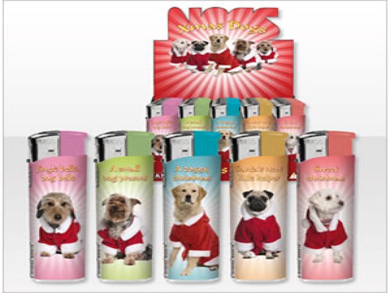 Electronic lighters ''X-mas Dogs'' - 5 pieces | IwonaTEC