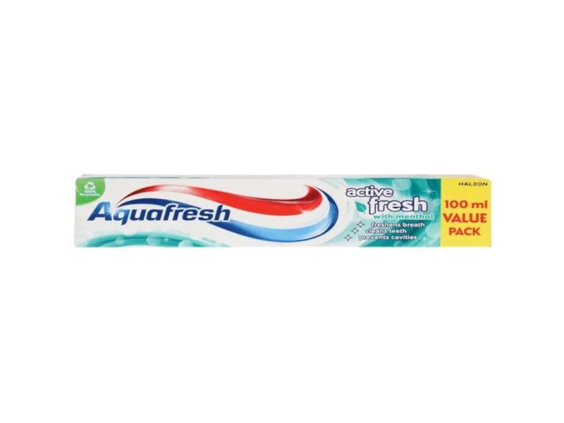 Aquafresh Toothpaste - Active Fresh - with Menthol - 100 ml | IwonaTEC