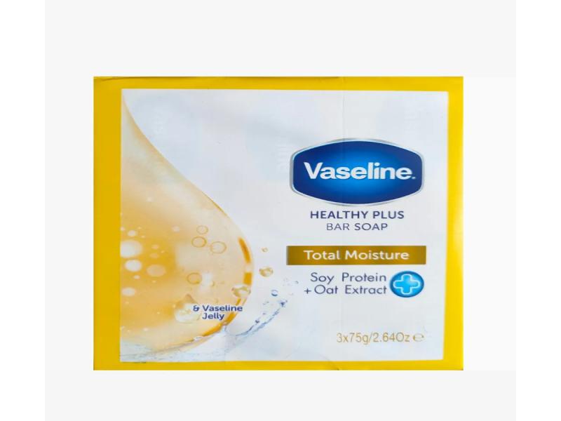 Vaseline Healthy Plus Bar Soap Total Moisture - Pack of 3 x 75g | IwonaTEC
