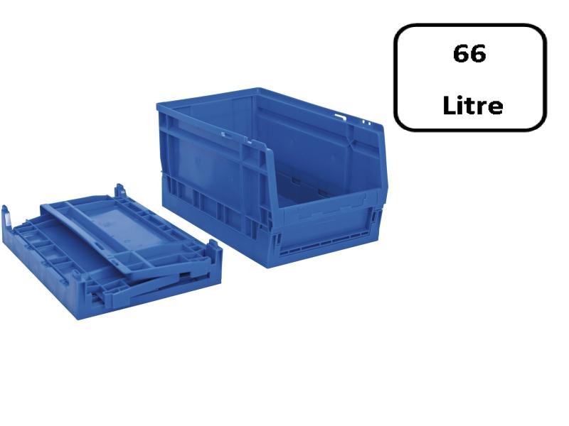 TAYG storage cases 60P, foldable, 66 liters, 600 x 400 x 325 mm - blue ...