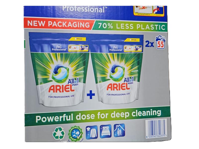 Ariel Professional Laundry Detergent Pods All in 1 - Regular - 110 ...