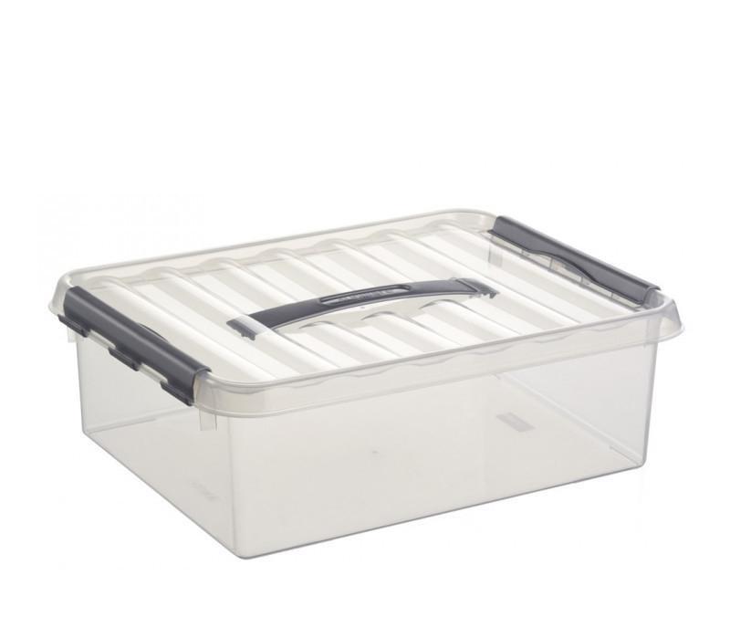 SUNWARE Q-Line Box - 10 Litre - 400 x 300 x 110 - clear/silver | IwonaTEC