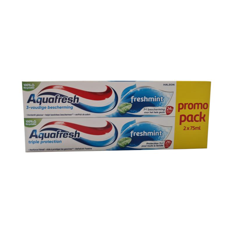 Aquafresh Tandpasta - Freshmint - 2x 75ml - Promo-Pack | IwonaTEC