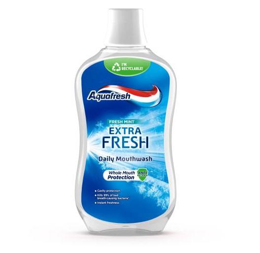 Aquafresh Mouthwash - Fresh Mint - extra fresh Daily - 500 ml | IwonaTEC