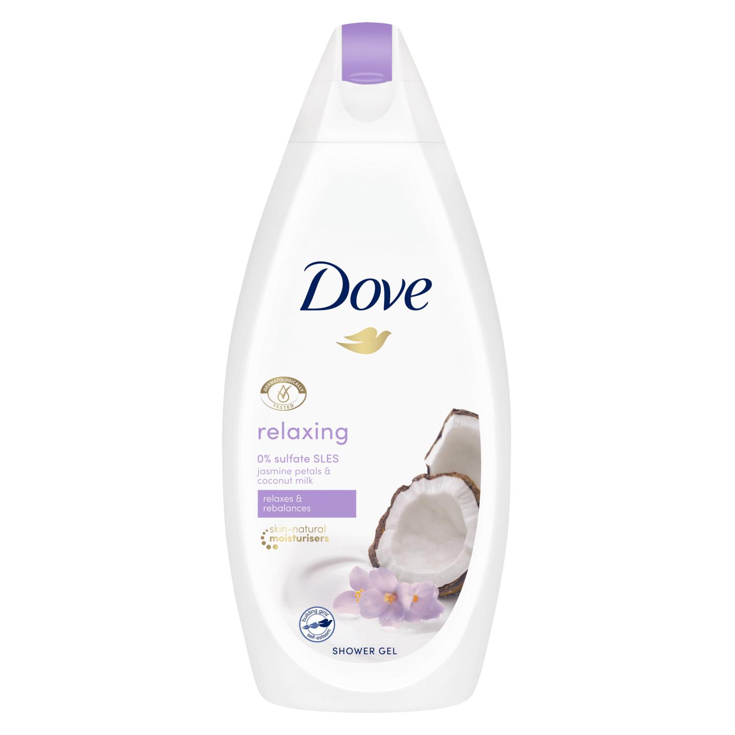 Dove Duschgel - Relaxing - Jasmine petals & Coconut milk / 0% SLES ...