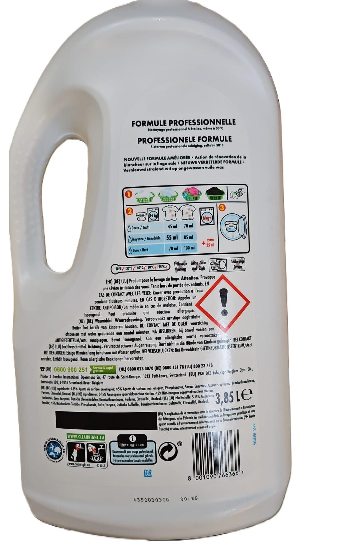 Ariel Professional Liquid Detergent – Regular - 3.85 litres / 70 washes ...