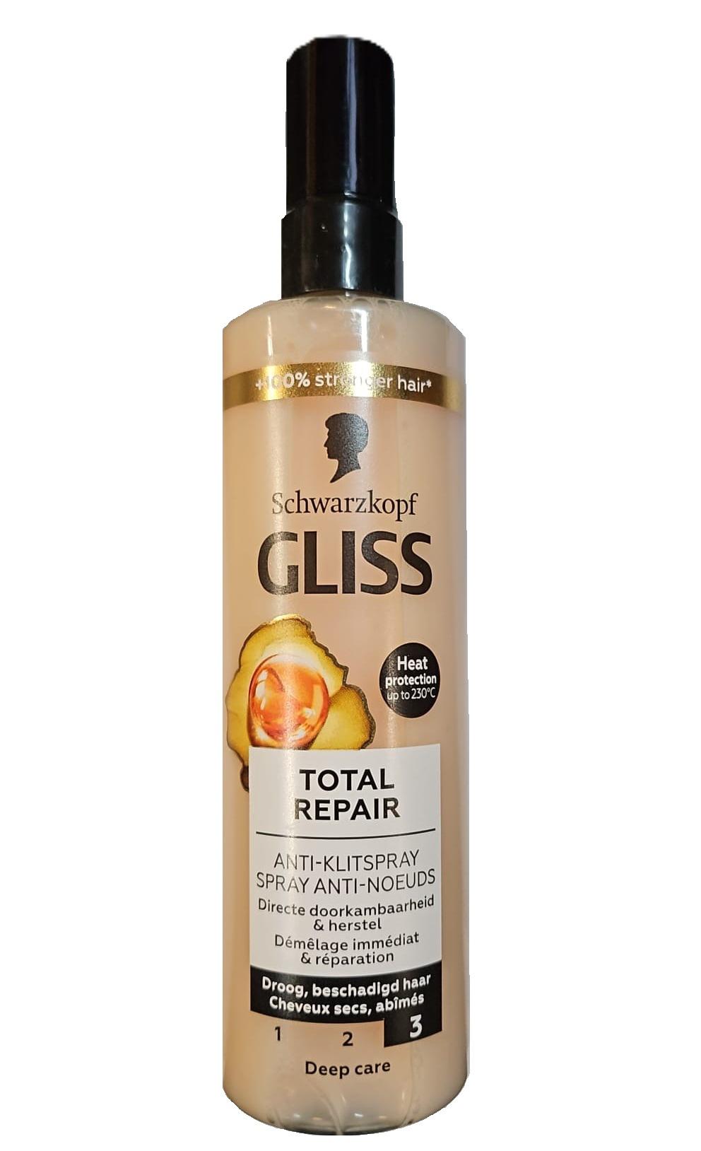 6x Gliss Kur Conditioner Anti-Klitspray - Total Repair - 200ml | IwonaTEC