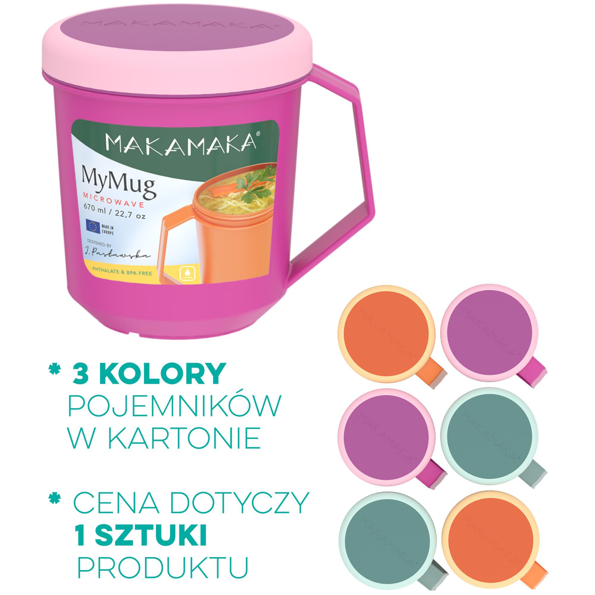 Makamaka 24101 MyMug Microwaveable 670ml Leakproof BPA Free Soup Mug ...